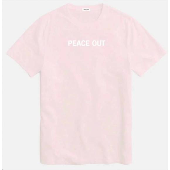 HIRO CLARK | Tops | New Hiro Clark Peace Out T Shirt In Light Pink ...